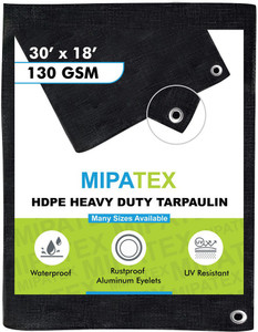 Mipatex Tarpaulin Sheet Waterproof Tirpal Heavy Duty 30ft x 18ft, Tent ...