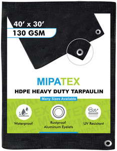 Mipatex Tarpaulin Sheet Waterproof Tirpal Heavy Duty 40ft x 30ft, Tent ...