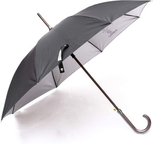 Funntul Umbrella Rose Wood Finish Bend Handle Stick Black UV Protected ...