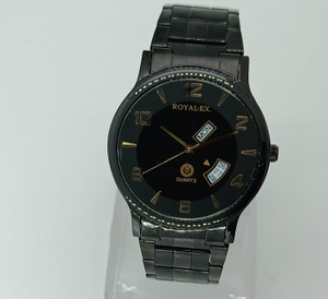Royalex Men's Watch Black Dial with Number Display, Day & Date Black ...