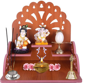 Livic Tan color Table top Easy Folding MDF Solid Wood Home Temple ...