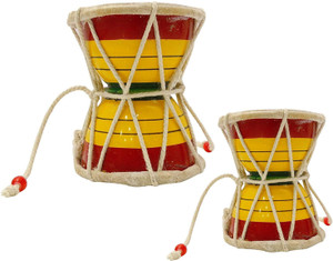 MGP FASHION Wooden & Leather Classical Indian Folk Dumroo / Damroo ...