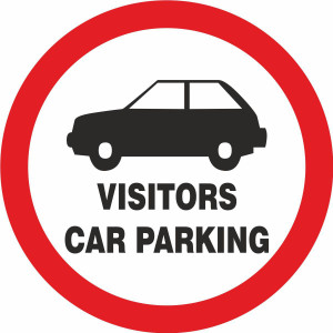 madhusigns Traffic Signboard- visitors car parking in red color ...