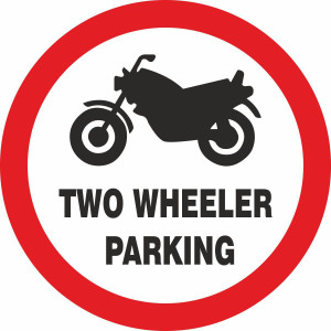 madhusigns Traffic Signboard- two wheeler parking in red color ...