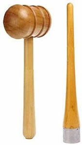 HACKERX Wooden Mallet Hammer for Knocking Cricket Bat and Grip Cone ...