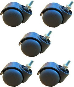 London Paree Threaded Twin Castor Revolving Chair Wheel Black & White ...