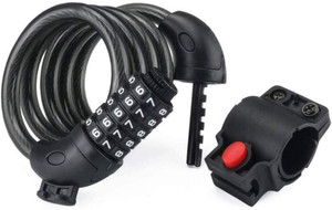 FABSPORTS Black Bicycle Number Lock Cable,4 Feet,5 Digits,Braided Steel ...