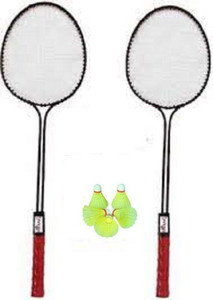 RAJSUKH SPORTS Badminton Racquet Set Of 2 Piece With 5 Piece Nylon ...