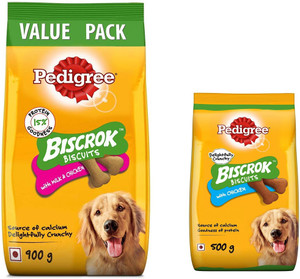 PEDIGREE Pedigree Biscrok Biscuits (Above 4 Months), Milk and Chicken ...