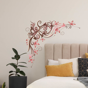 Asian Paints 67.5 cm Vintage Flowers Removable Sticker Price in India ...