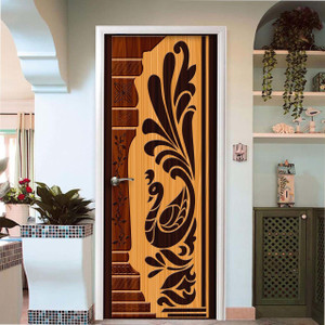 Creative Print Solution 76.2 cm Peacock design door sticker for door ...