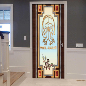Creative Print Solution 76.2 cm Welcome design door sticker for door ...