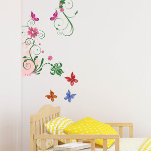 Asian Paints 83.5 cm Colourful Butterflies Removable Sticker Price in ...