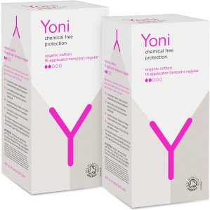 Yoni 100% Organic Cotton 16pcs Regular Flow Applicator Tampons Tampons ...