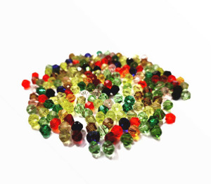 ZILZAA Multi Color 250pcs 4mm Bicone Crystal Beads Charm Glass Beads ...