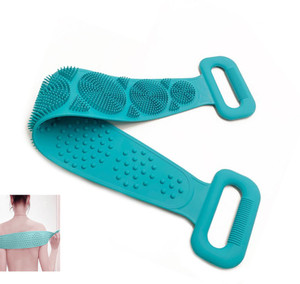 household hub Body Wash Silicone Body Scrubber Belt Double Side Shower ...
