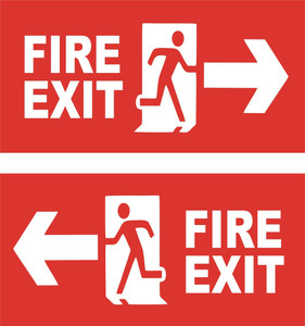 signEver Fire Exit Sign Board For Theater Factory Lodges Banks Office ...