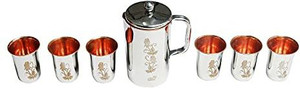 Garvi Gurjari Metal Crafted Jug with Set of 6 Glass Jug Glass Set Price ...