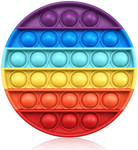 FunBlast Round Pop It Fidget Toy - Autism Special Needs Silicone Stress ...