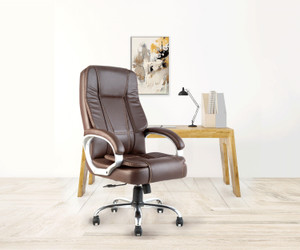 INNOWIN Venture High Back Office Chair (Brown) Leatherette Office ...