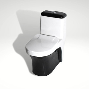 Ceramic Floor Mounted One Piece Western Toilet/European Commode Oval ...