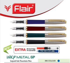 FLAIR inky metal gp blue fountain pen Fountain Pen - Buy FLAIR inky ...