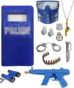 IndusBay Police Officer SWAT Role Play Dress Up Set For Kids - Police ...