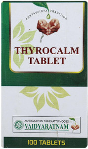 Vaidyaratnam A COMBO OF THYROCALM TAB HELPS IN THYROID (HYPOTHYROIDISM ...