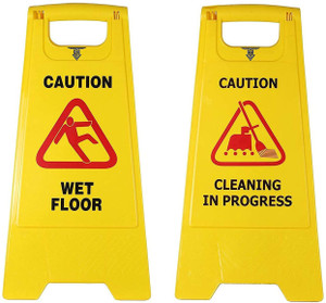 MOP'N'ME Wet Floor And Cleaning in Progress Sign Board Emergency Sign ...