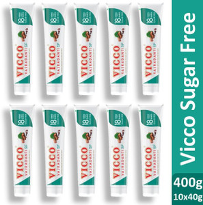 VICCO Sugar Free Tooth Paste 40g (Pack of 10) | 40gx10 Toothpaste - Buy ...