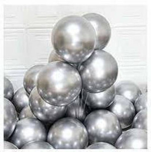 Flipkart.com | AKVISH Solid Silver Balloons 25 Pcs for Party ...