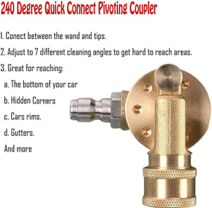 CAZAR Heavy Duty 240 Degree Nozzle with 7 Angles ¼” Quick Connecting ...