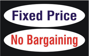 signEver Fixed Price No Bargaining Sign Board For Factory Lodges Banks ...