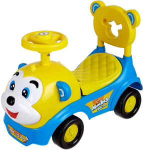 Dash Colorful Monkey Ride on and Push Car with Horn and Music for Baby ...