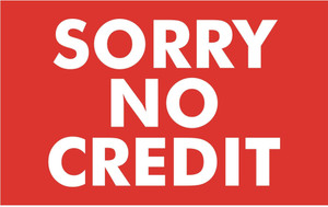 signEver Sorry No Credit Sign Board For Factory Lodges Banks Office ...