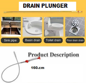 domnikyas Drain plunger 39 Drainage Block Remover Drain Spring Pipe ...