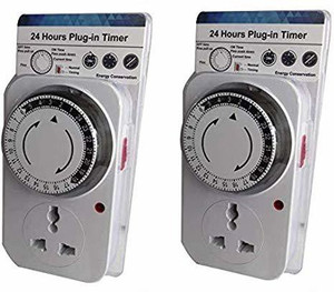 Quick Sense 24 Hour Plug-in Mechanical Timer Switch(2 pcs Pack ...