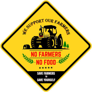 HindK 30.48 cm Farmer sticker Self Adhesive Sticker Price in India ...
