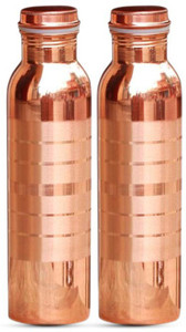 Designdrop Pure Silver Touch Copper bottle Combo 1000 ml Copper Bottle ...