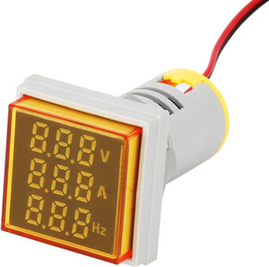 electrolight YELLOW AC 60-500V 0-100A 20-75Hz LED Digital AC Voltmeter ...