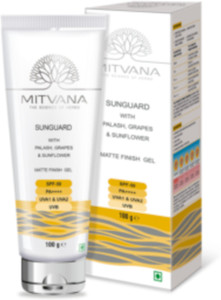 Mitvana Sunscreen - SPF 50 PA++++ Sunguard SPF 50 Matte Finish Gel ...