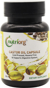 Nutriorg Castor oil soft gel capsule Price in India - Buy Nutriorg ...