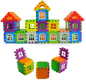 HRK Mega Jumbo Happy Home House Building Blocks with Attractive Windows ...