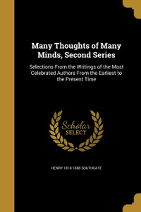 Many Thoughts of Many Minds, Second Series: Buy Many Thoughts of Many ...