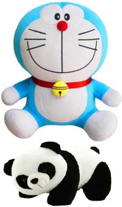 STUFY Combo Offer (Pack Of 2) Cute Doremon toy & Black Baby Panda - 40 ...
