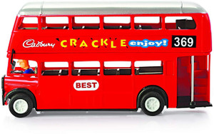 TECHZAGE Pull Back Famous Double Decker Bus Toy for Kids - Pull Back ...