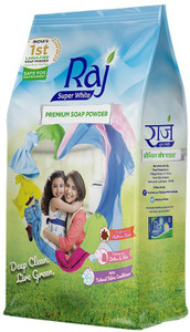 Raj Super White Premium Soap Detergent Powder 1 kg Price in India - Buy ...