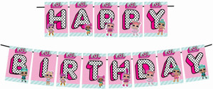 Balloonistics LOL Surprise Theme Happy Birthday Kids Banner for ...