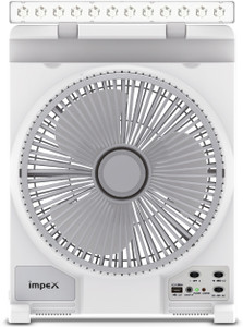 IMPEX Rechargeable Fan (BREEZE D4) with 36 PCS LED Light 3 Speed Mode ...