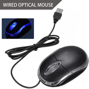 ZURU BUNCH Black USB Optical 3-Button 3D Mouse Scroll Wheel LED Light ...